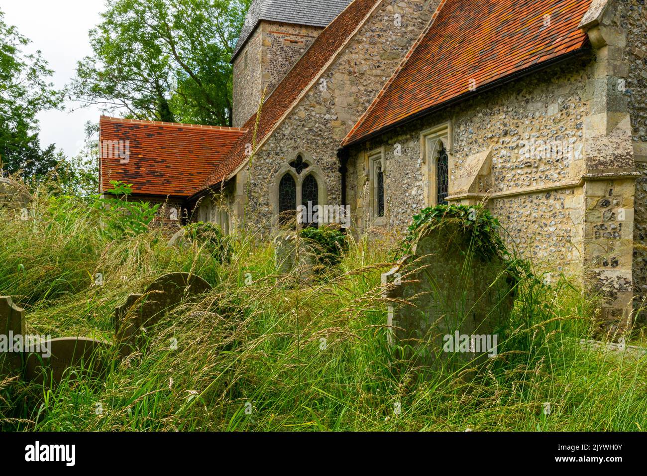 Berwick Church, East Sussex - St Michael and All Angels Stock Photo - Alamy