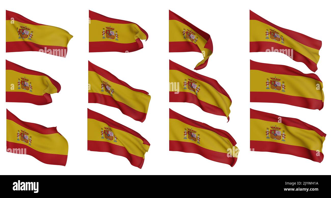 Spain flag, Spain flags collection, Flags of different shaped 12 flag ...