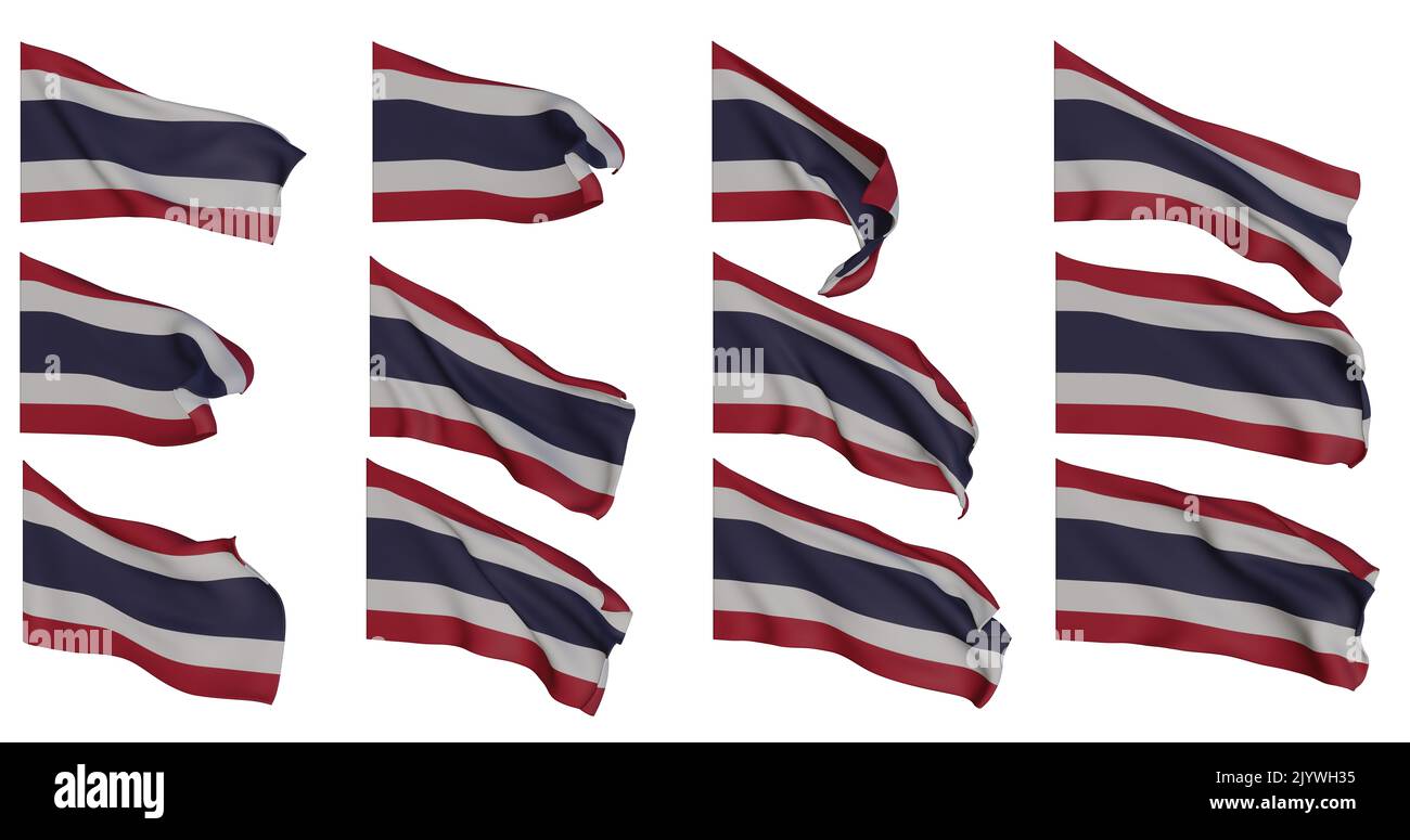 Thailand flag,Thailand flags collection, Flags of different shaped 12 ...