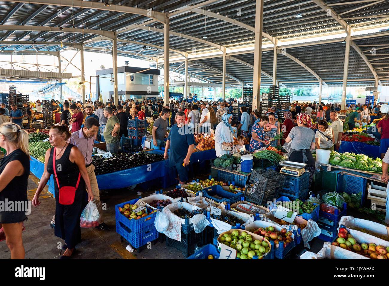 ANTALYA, TURKEY - SEPTEMBER 3, 2022: People at the local traditional ...