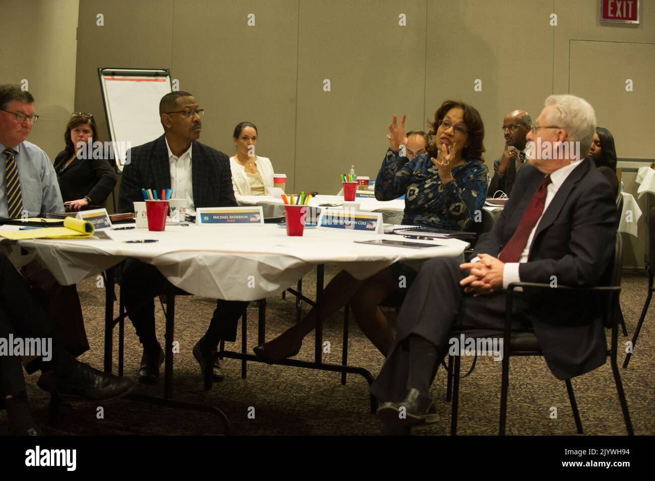 Senior Executive Service (SES) staff meeting, HUD headquarters Stock ...