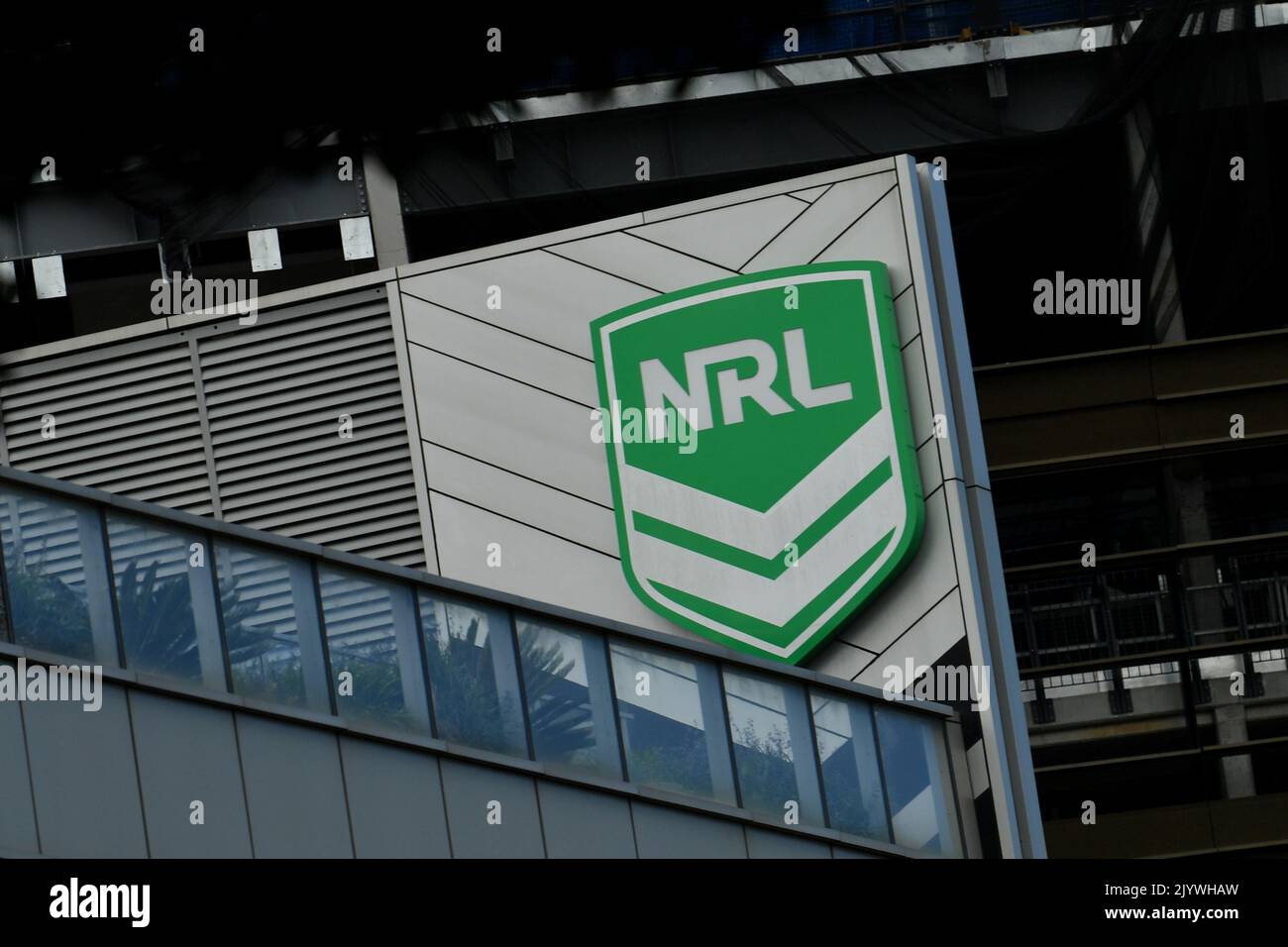 Signage at Rugby League Central, the headquarters of the National Rugby ...