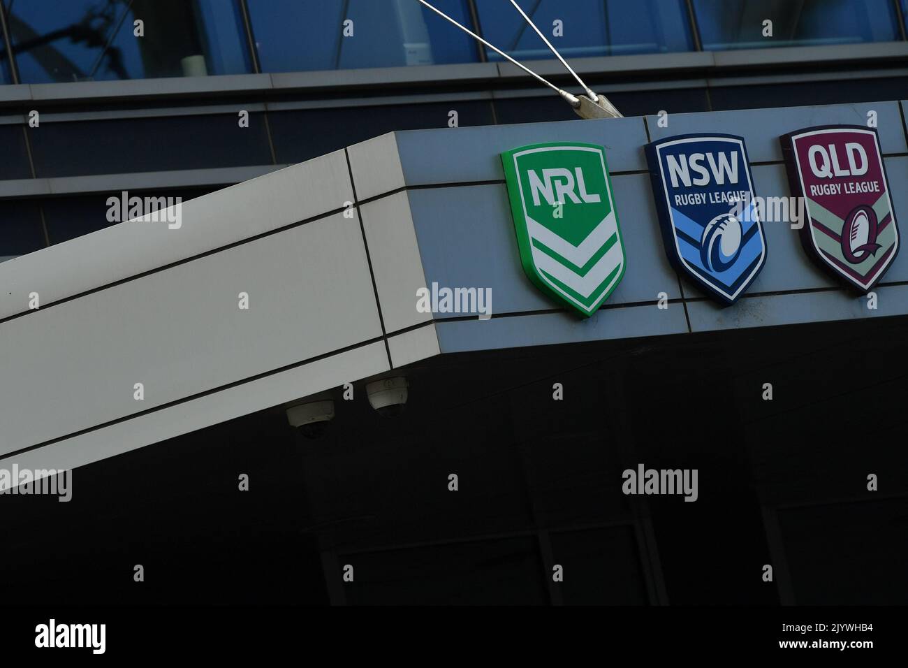 Signage at Rugby League Central, the headquarters of the National Rugby ...