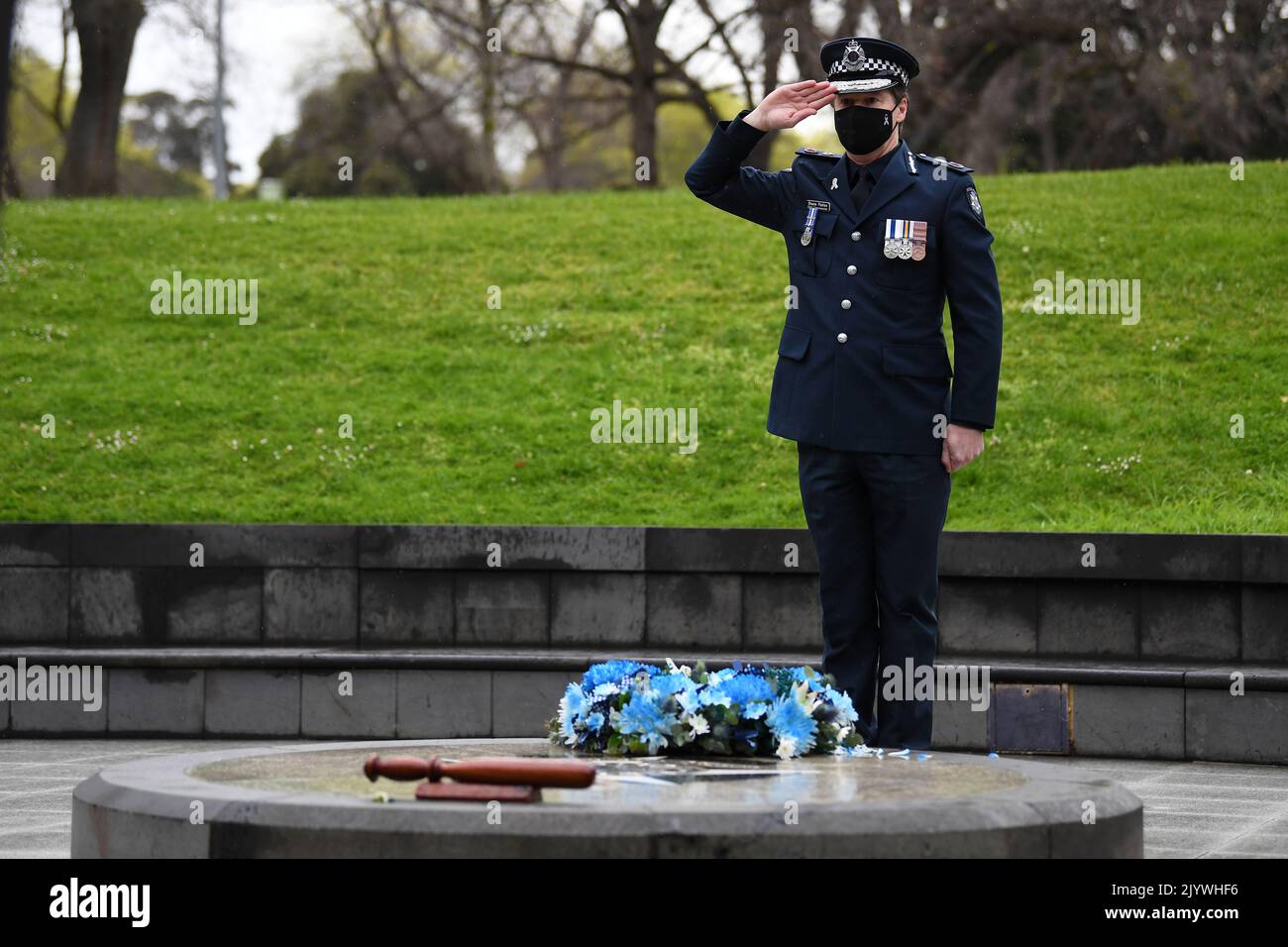 Victoria Police Commissioner Shane Patton during a ceremony at the ...