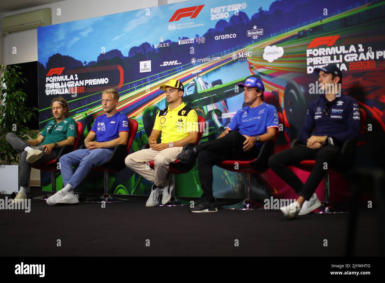 Press conference F1 with Sebastian Vettel; Kevin Magnussen; Charles ...