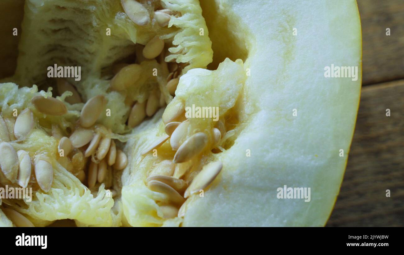 Inside melon or cantaloupe with seed background Stock Photo - Alamy