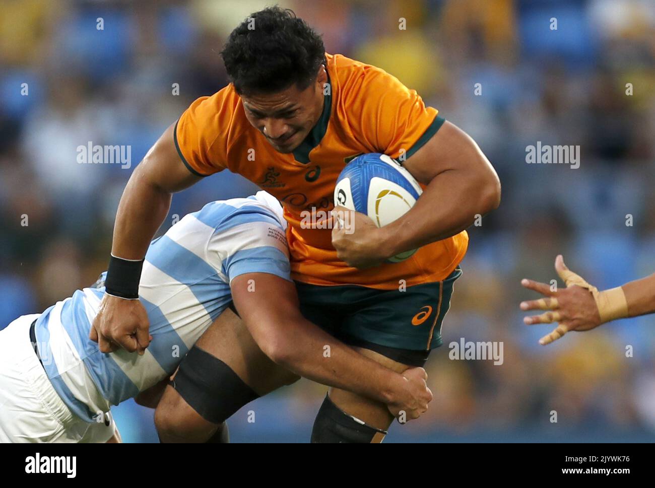 Peter Samu of Australia Wallabies against Argentina Pumas during the ...