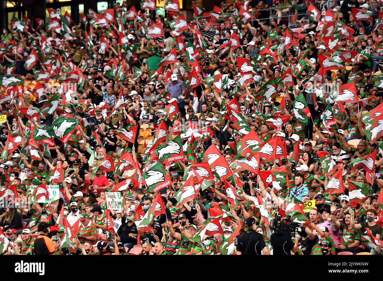Rabbitohs fans are seen before the NRL Grand Final between the Penrith ...