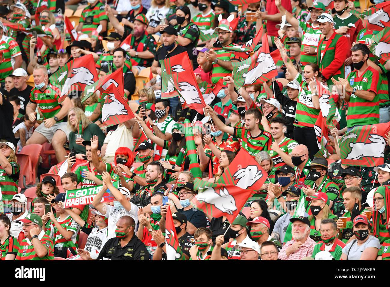 Rabbitohs fans are seen before the NRL Grand Final between the Penrith ...