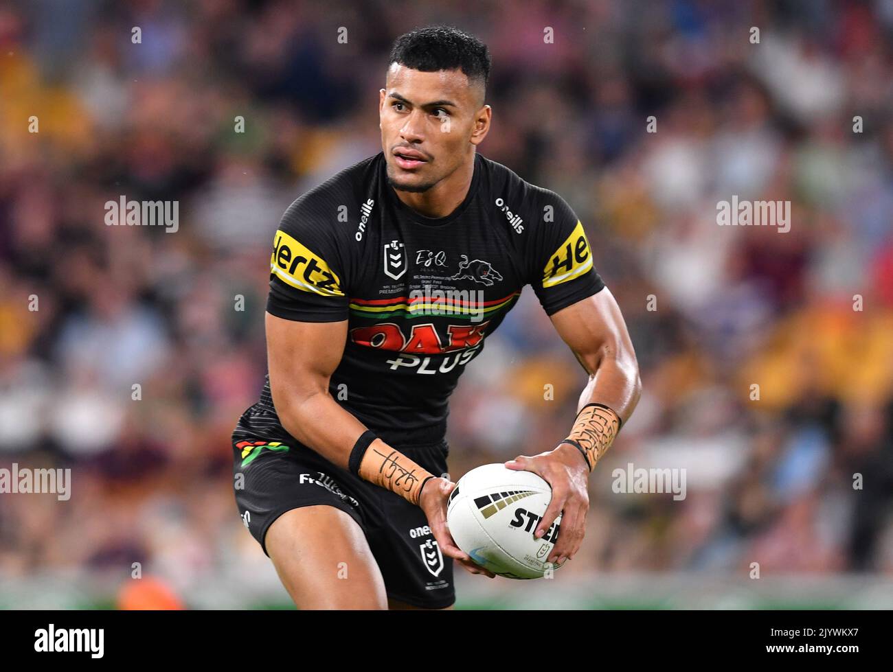 Stephen Crichton of the Panthers in action during the NRL Grand Final ...