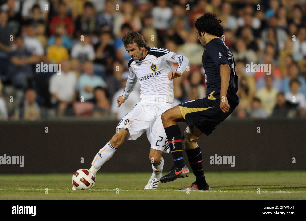 LA Galaxy's David Beckham in action Stock Photo - Alamy