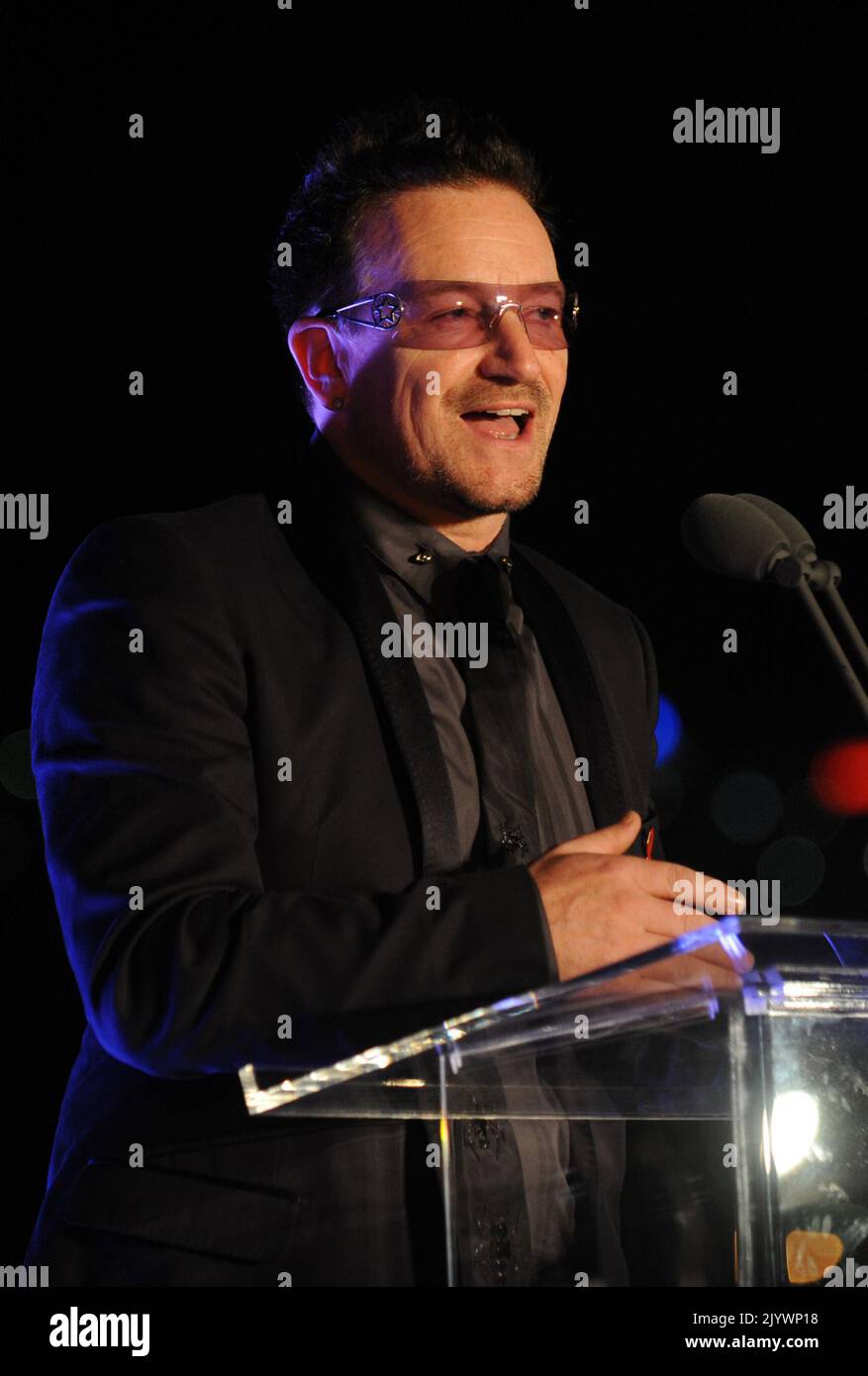 Irish singer Bono launches World Aids Day at the Sydney Opera House in ...