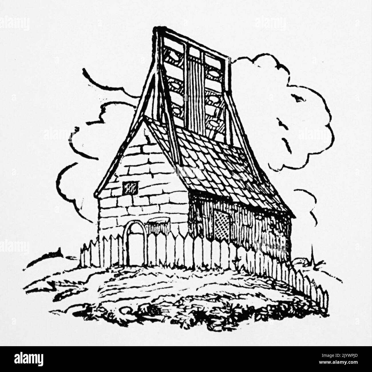 Illustration depicting a telegraph tower that is using Murray's Shutter ...