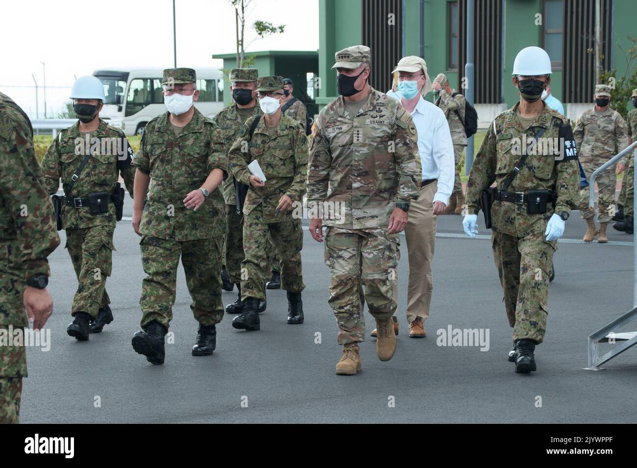 Amami, Japan. 08th Sep, 2022. Gen. Yoshihide Yoshida(L2), Japan's Chief ...