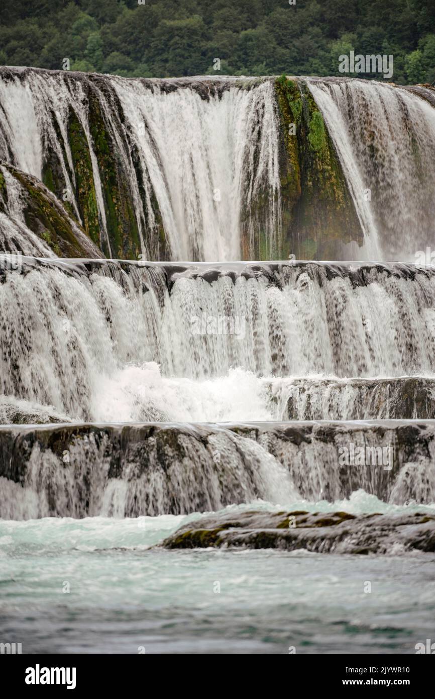 Una canyon with waterfalls cascade Strbacki buk in National Park Una ...