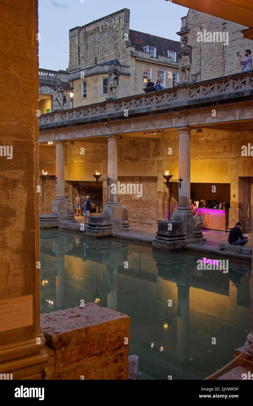 Roman Baths sunset Stock Photo - Alamy