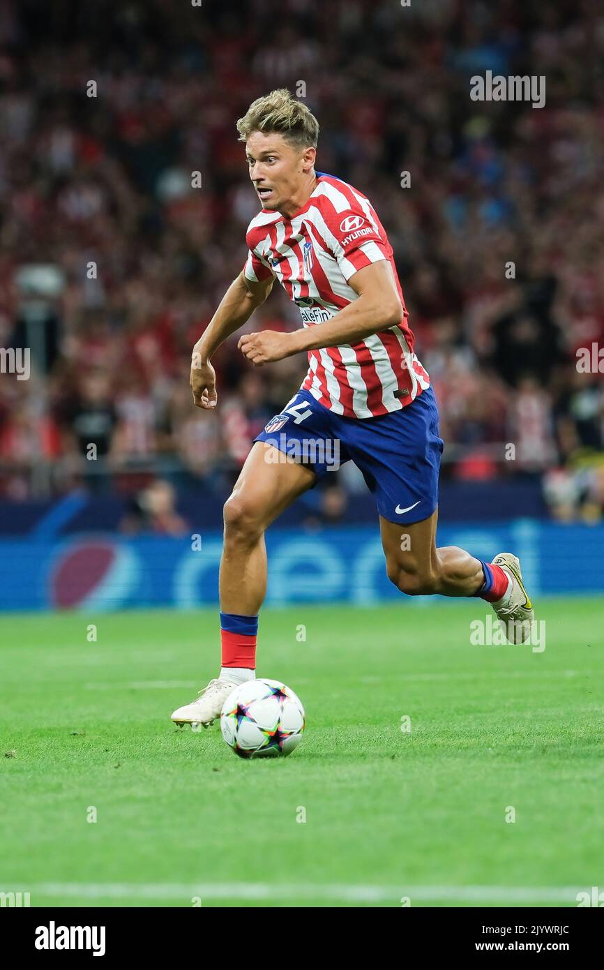 Marcos Llorente of Atletico Madrid seen in action during the UEFA ...