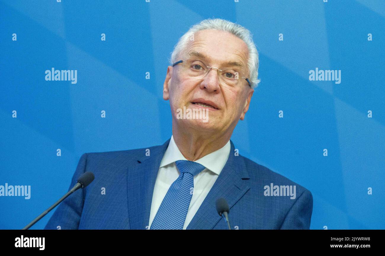 Munich, Bavaria, Germany. 8th Sep, 2022. Bavarian Interior Minister JOACHIM HERRMANN. The ...