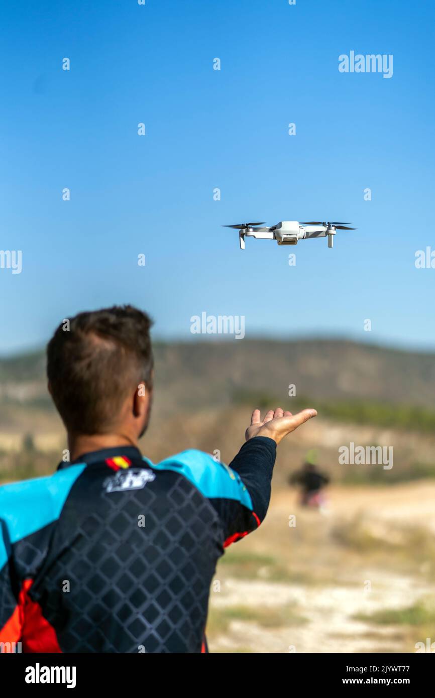 Aerial drone flying through cloud hi-res stock photography and images ...