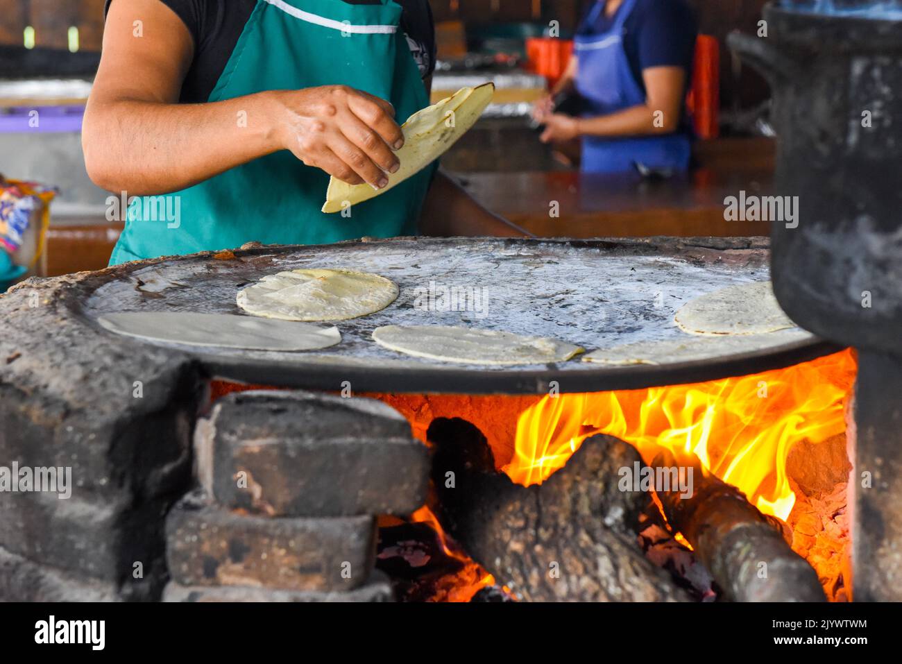Handmade tortillas on a wood-fire, Oaxaca, Mexico Stock Photo - Alamy