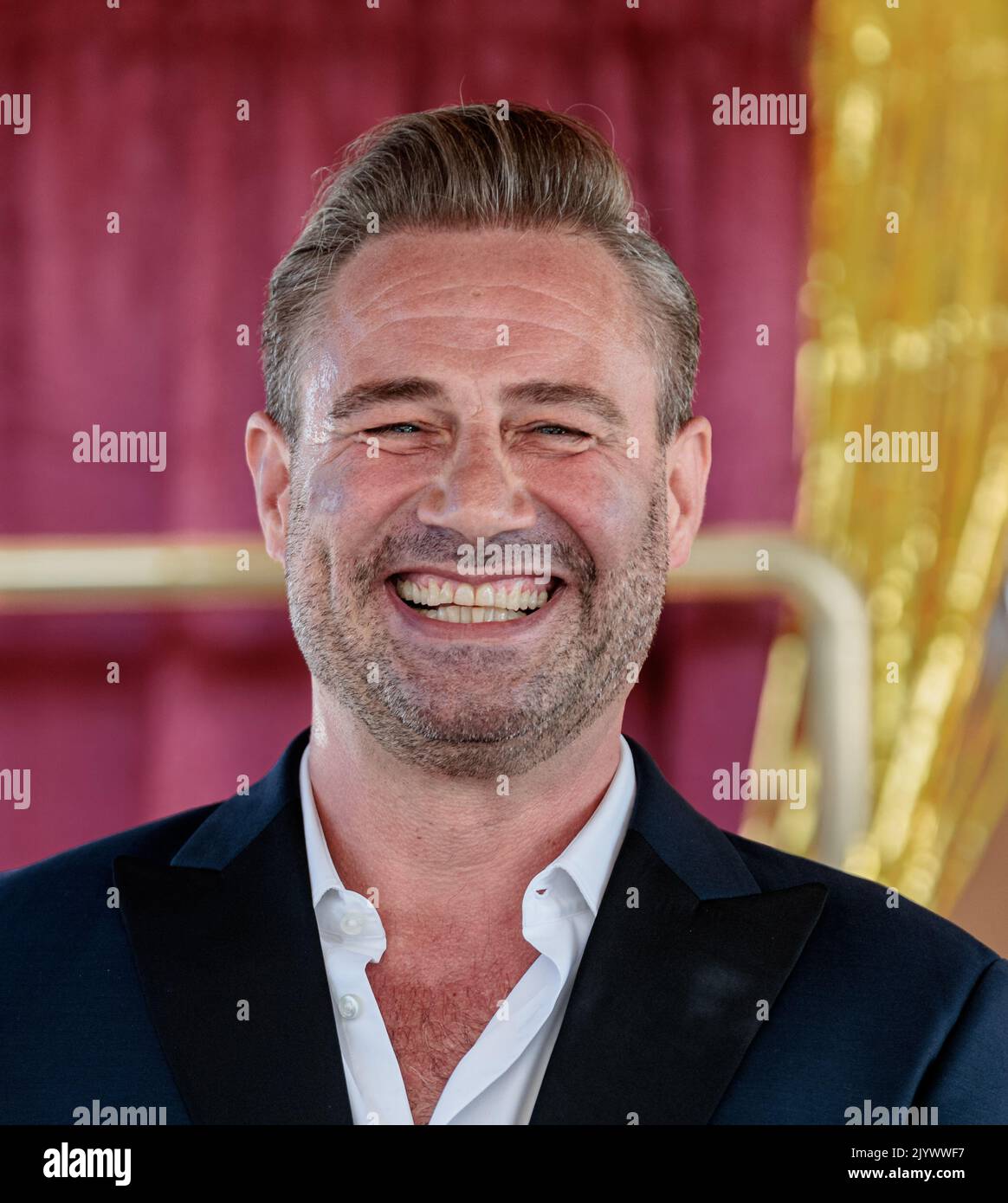 Hamburg, Germany. 07th Sep, 2022. Singer and entertainer Sasha laughs ...