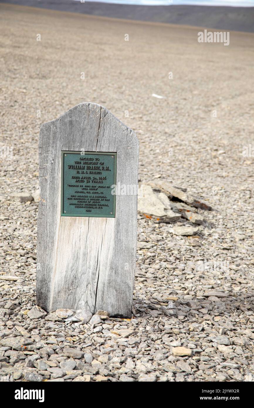 Beechy Island, Nunavut, Canada - August 22, 2022 : Grave of Franklin ...