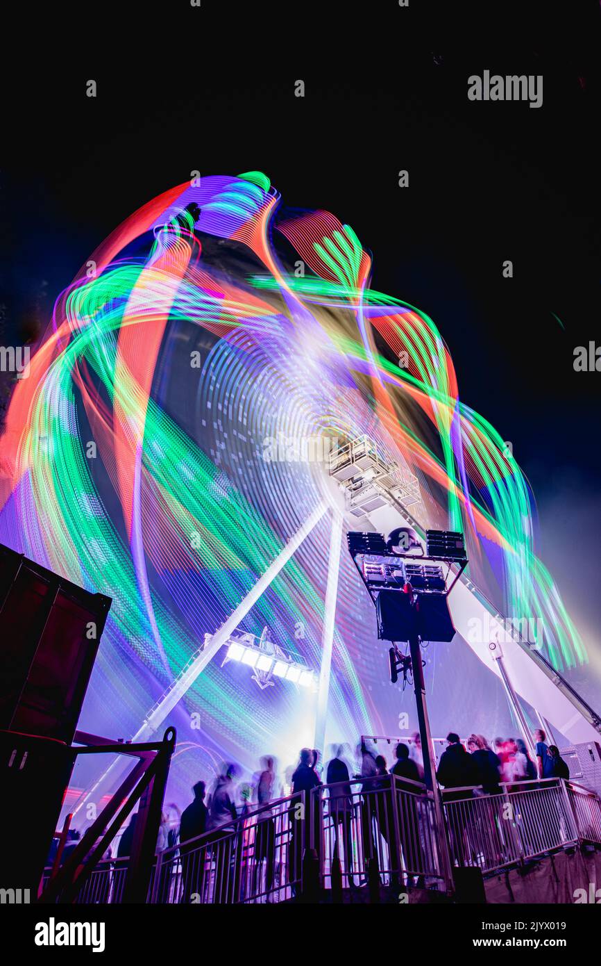 The heart stopping ride 'air' ride at the annual street fair in St ...