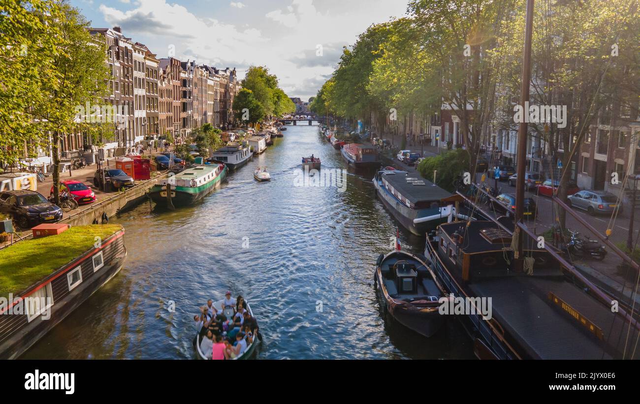 Amsterdam canals aerial hi-res stock photography and images - Alamy