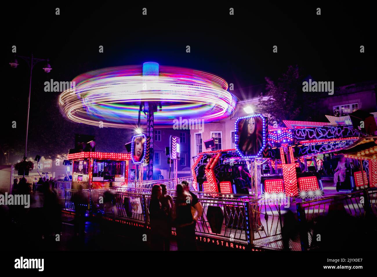 The heart stopping ride 'top star' ride at the annual street fair in St ...