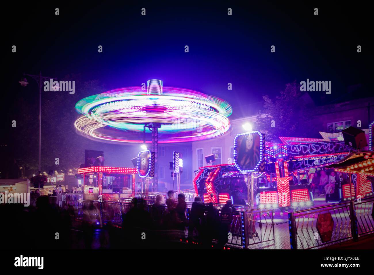 The heart stopping ride 'top star' ride at the annual street fair in St ...