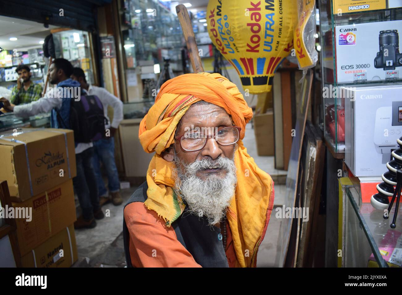 Portrait of an Indian monk Stock Photo - Alamy