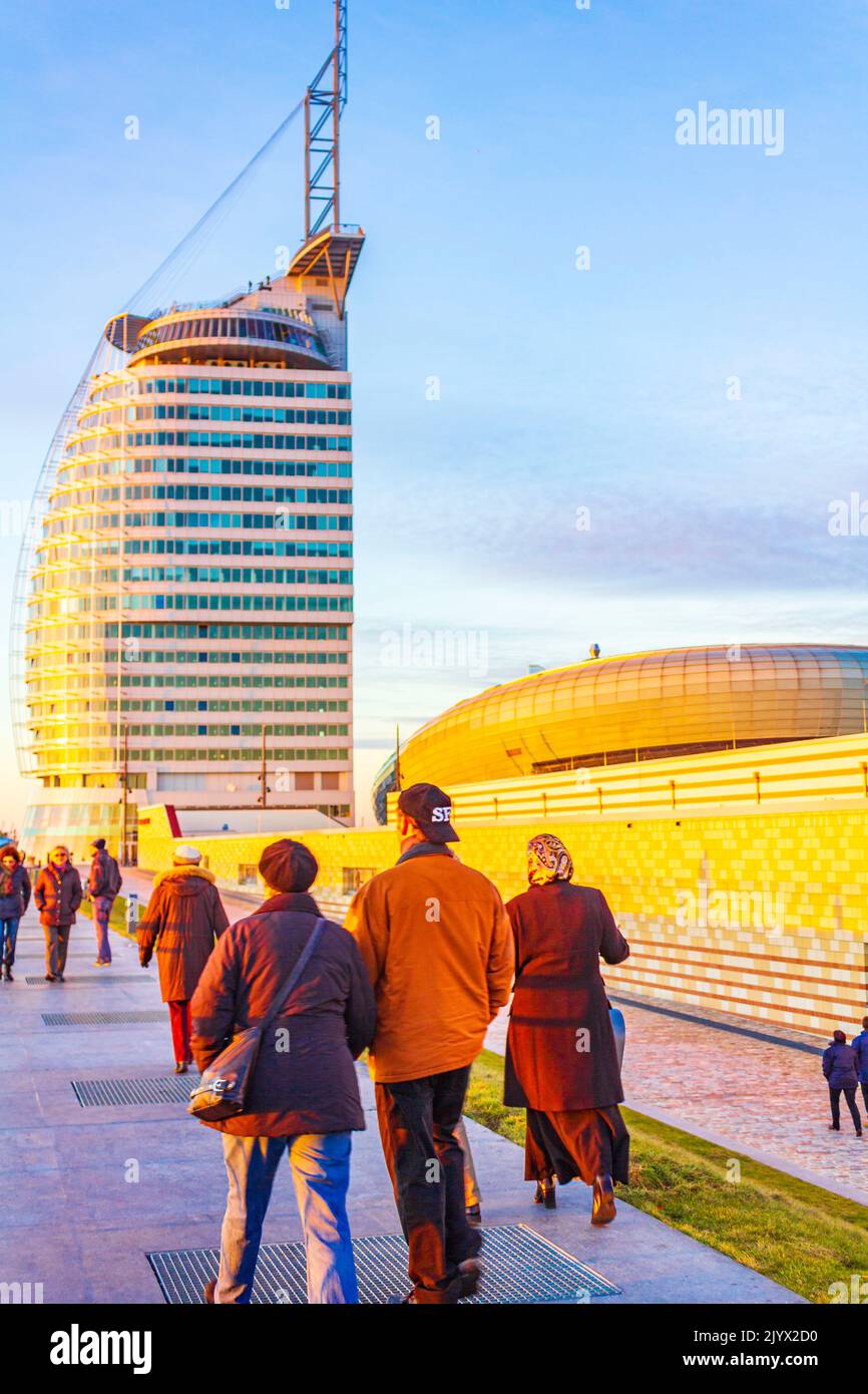 Bremerhaven Germany 16. January 2011 Cityscape and coast panorama of ...