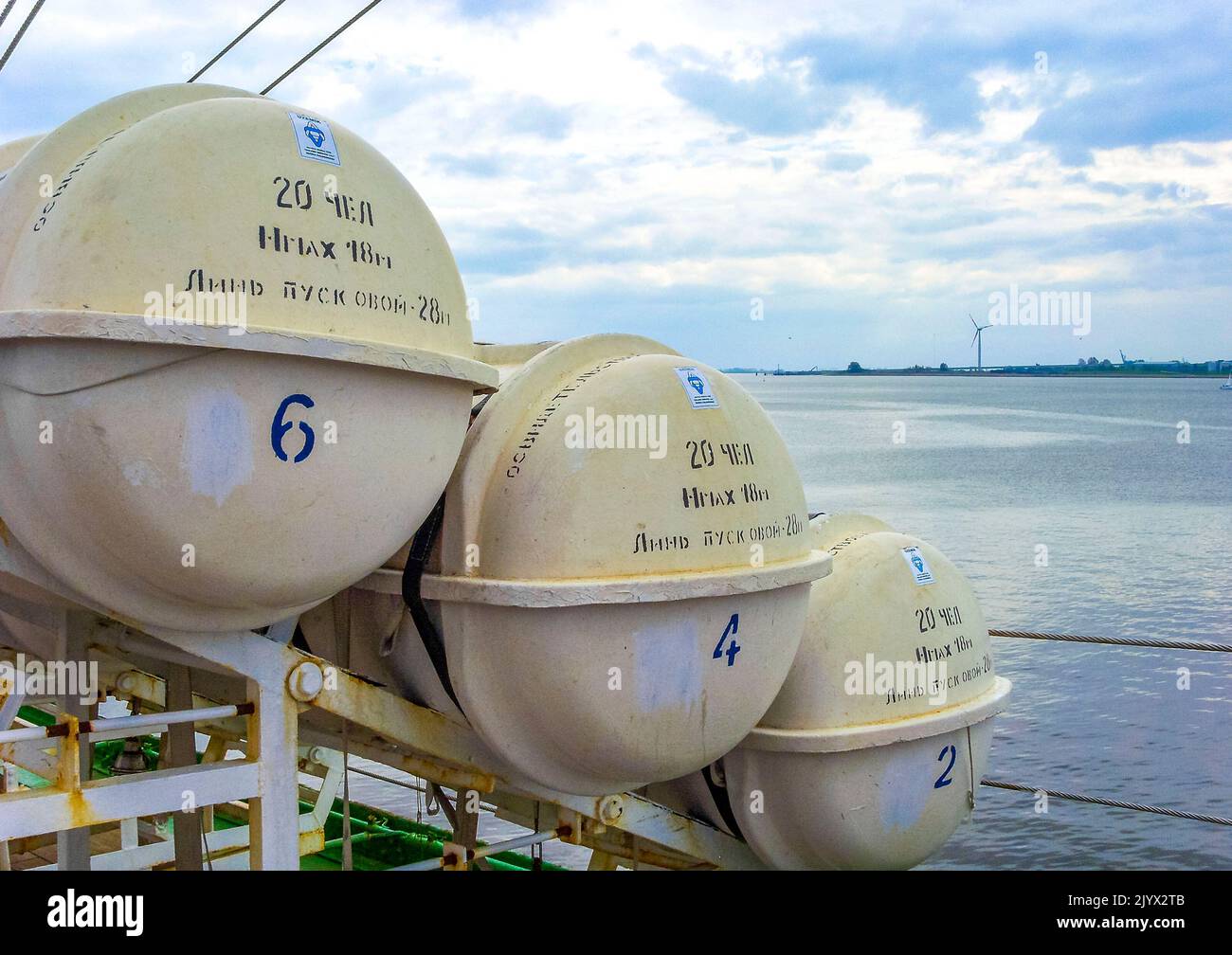 Bremerhaven Germany 02. May 2010 Details equipment anchor dock port ...