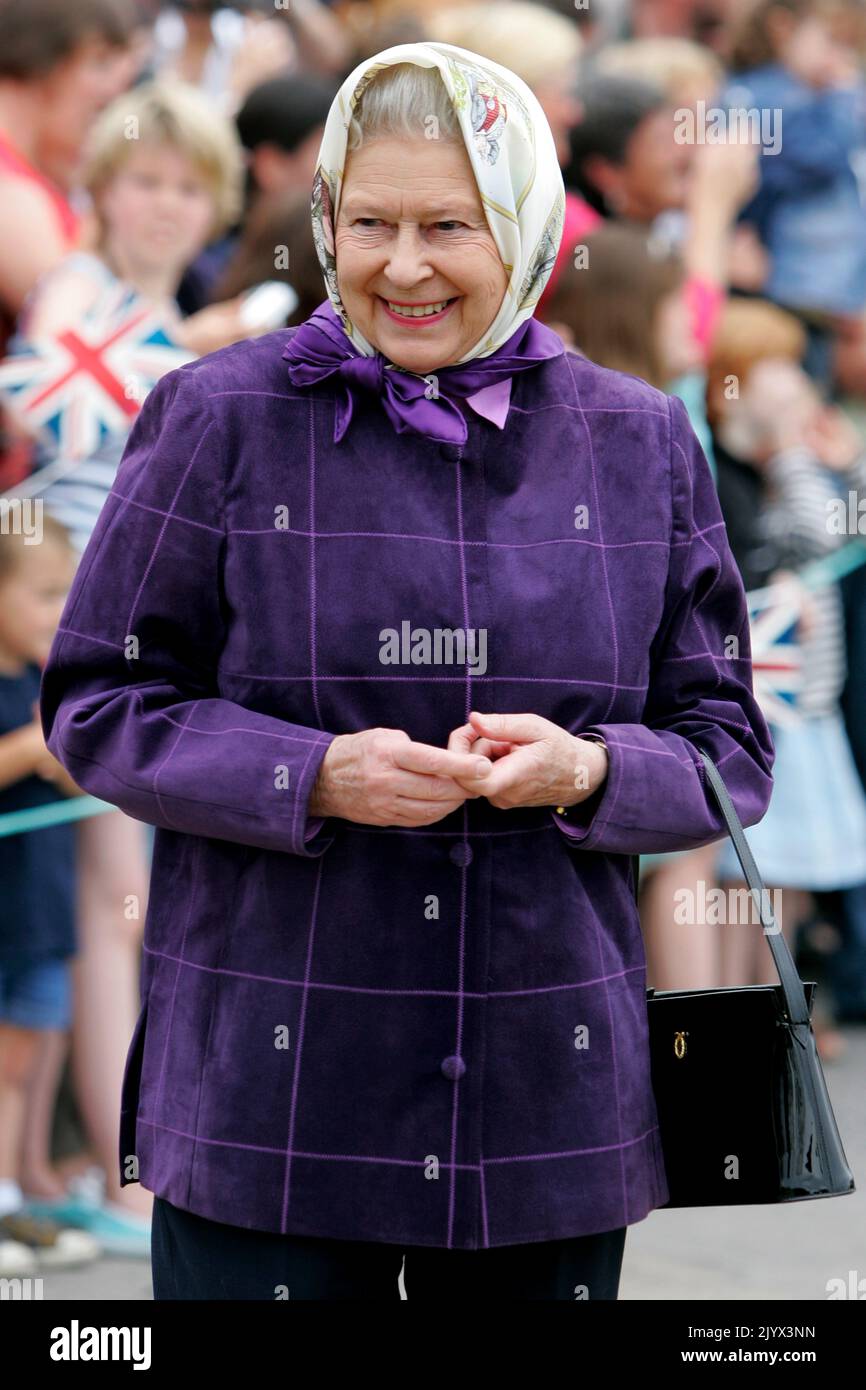 File photo dated 21/07/2006 of Queen Elizabeth II arriving to embark on ...