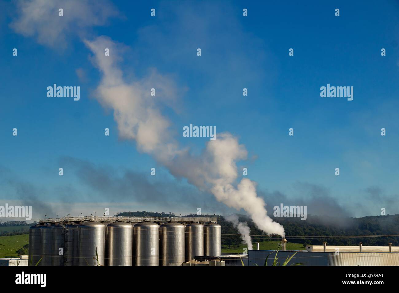 Goiânia, Goias, Brazil – December 25, 2021: Smoke coming out of the ...