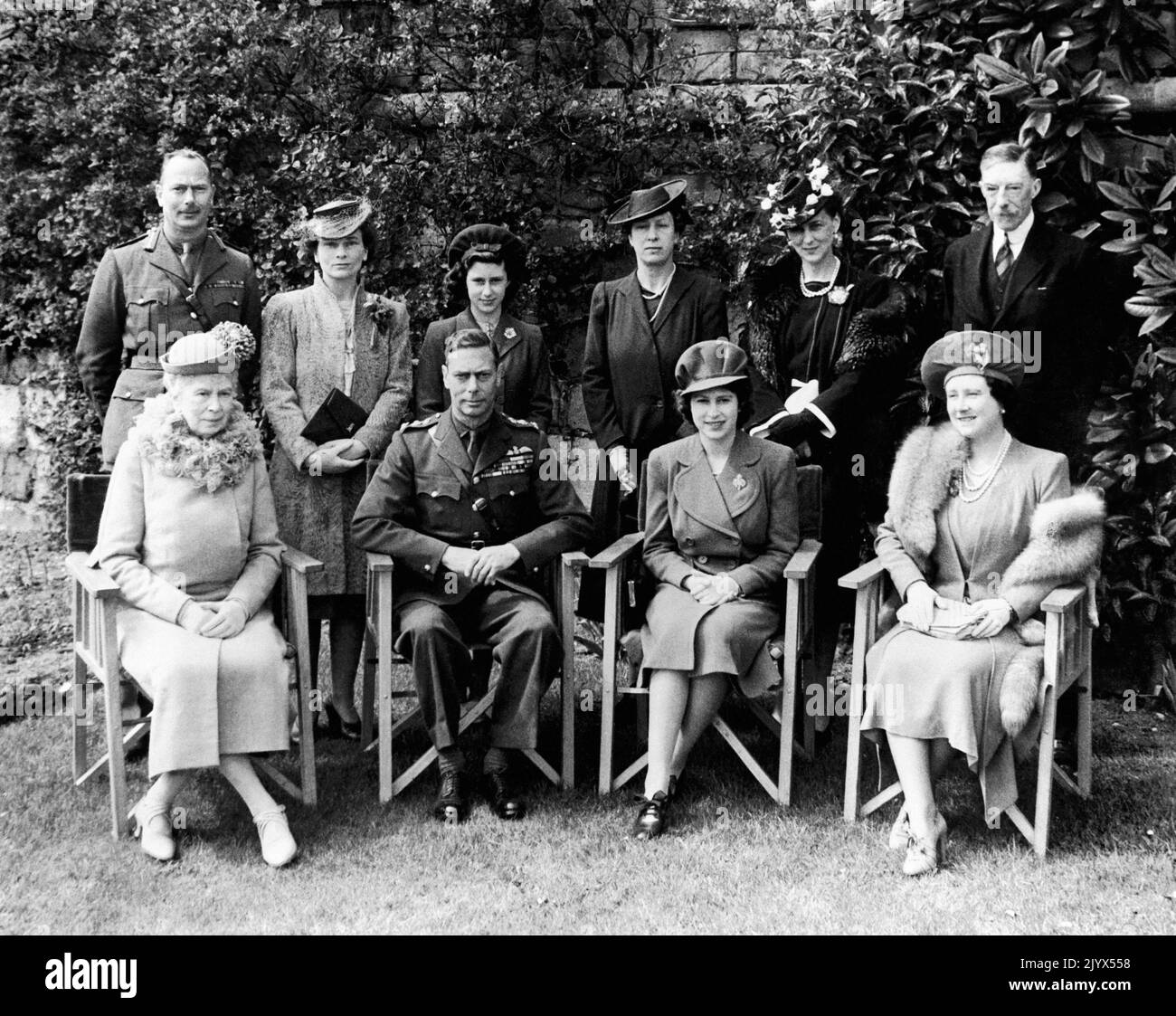 File photo dated 21/04/1944 of a family photo taken on Princess ...