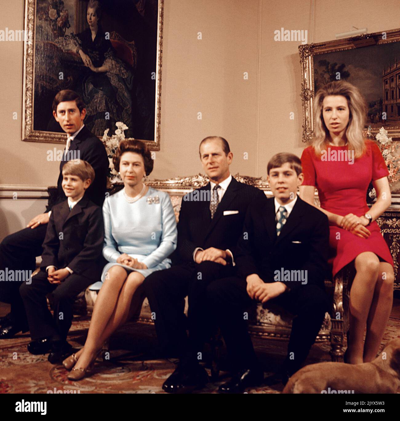File photo dated 20/11/1972 of the Royal family at Buckingham Palace ...