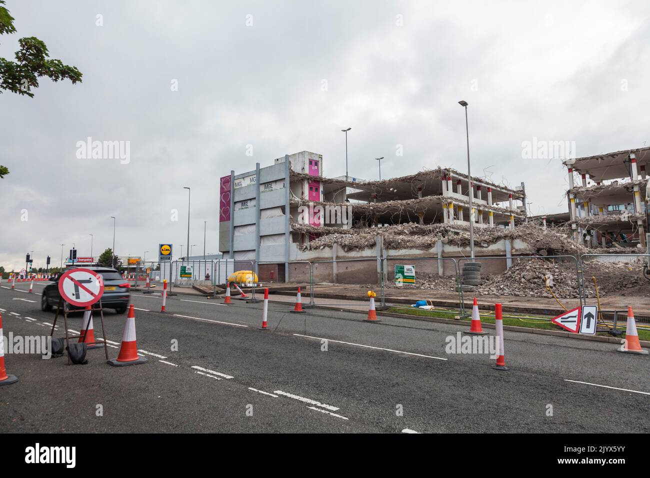 Stockton on Tees, UK. 8th September 2022. Demolition work has started ...