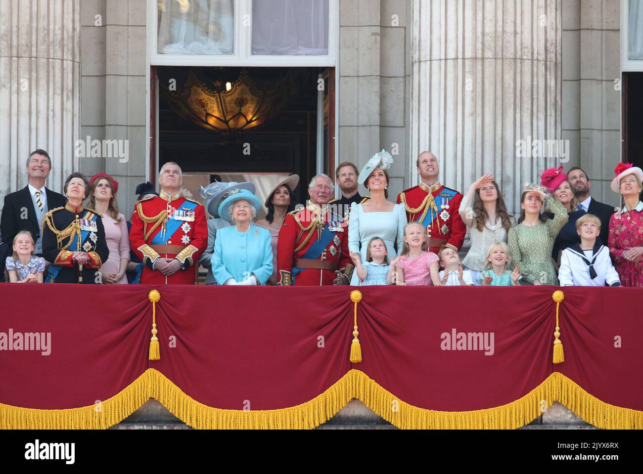 File photo dated 09/06/2018 of (left to right) Queen Elizabeth II ...