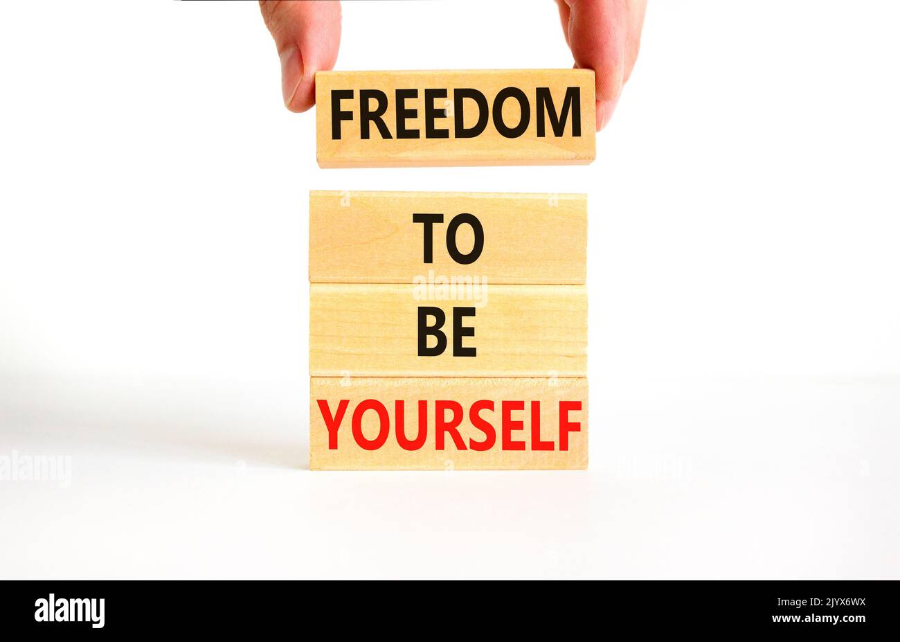 Freedom to be yourself symbol. Concept words Freedom to be yourself on ...