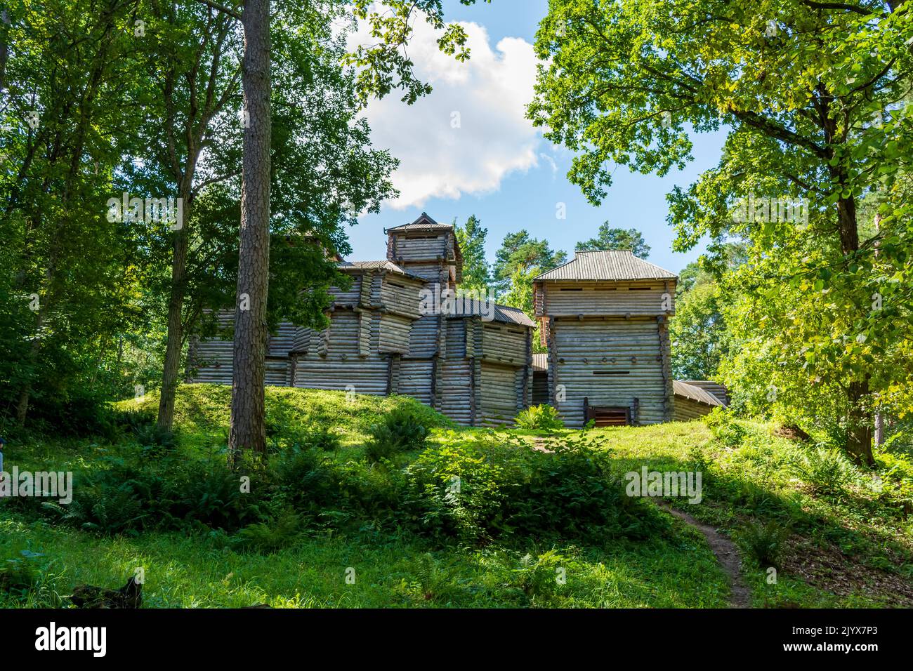 Real-life version of a 12th century Semigallian fortification on the ...