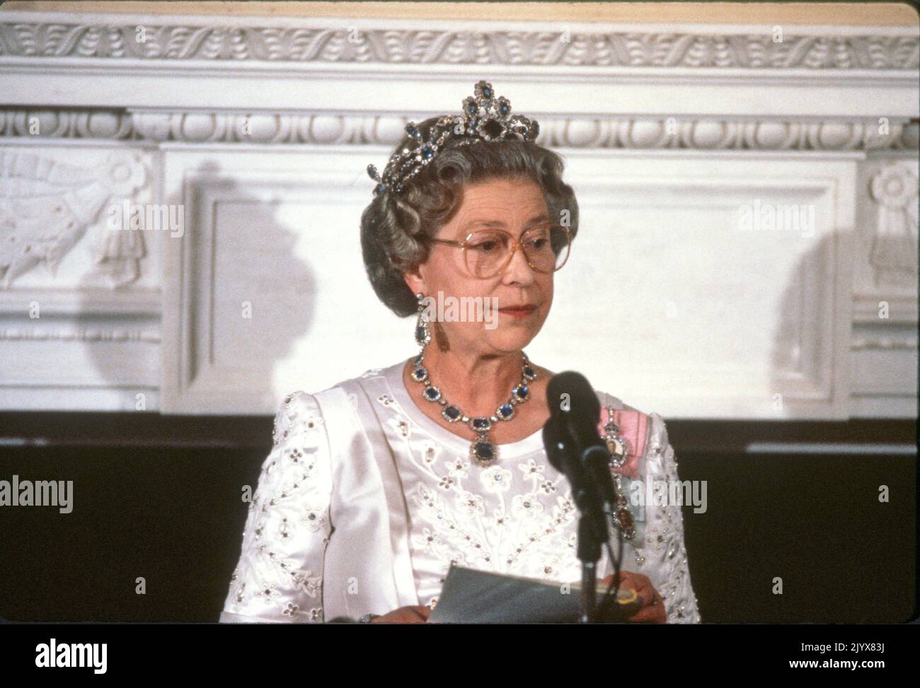 The duke of edinburgh and barbara bush hi-res stock photography and ...