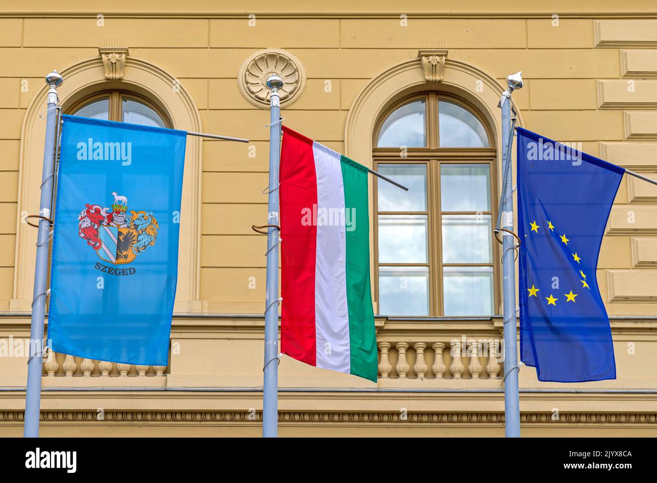 Hungarian historic flags hi-res stock photography and images - Alamy