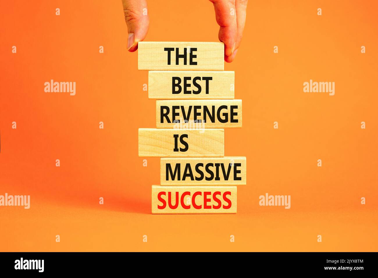Revenge or success symbol. Concept words The best revenge is massive ...