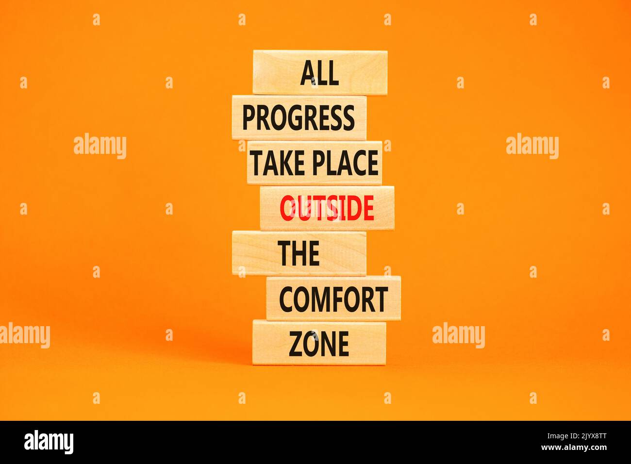 Progress symbol. Concept words All progress take place outside the ...