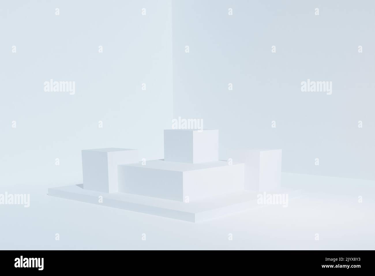 Product showroom mockup.3d render background Stock Photo - Alamy