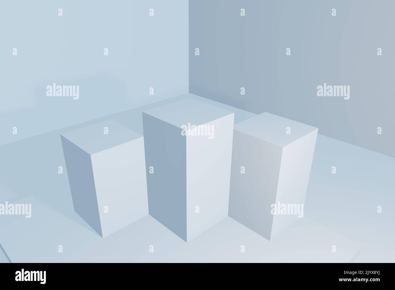 Product showroom mockup.3d render background Stock Photo - Alamy