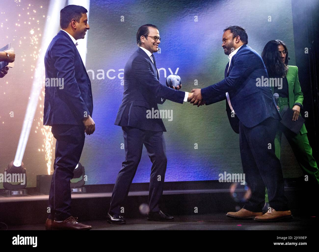 Prince Daniel presented the 2022 Impact/100 Shining Star award to the ...