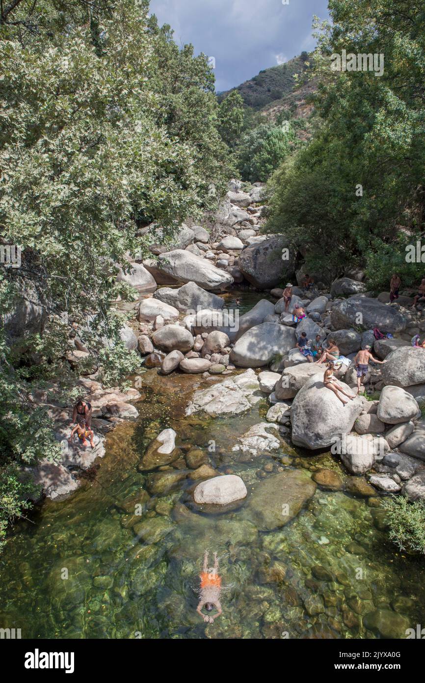 Guijo de Sta Barbara - August 25th, 2022: Visitors enjoying La Maquina ...