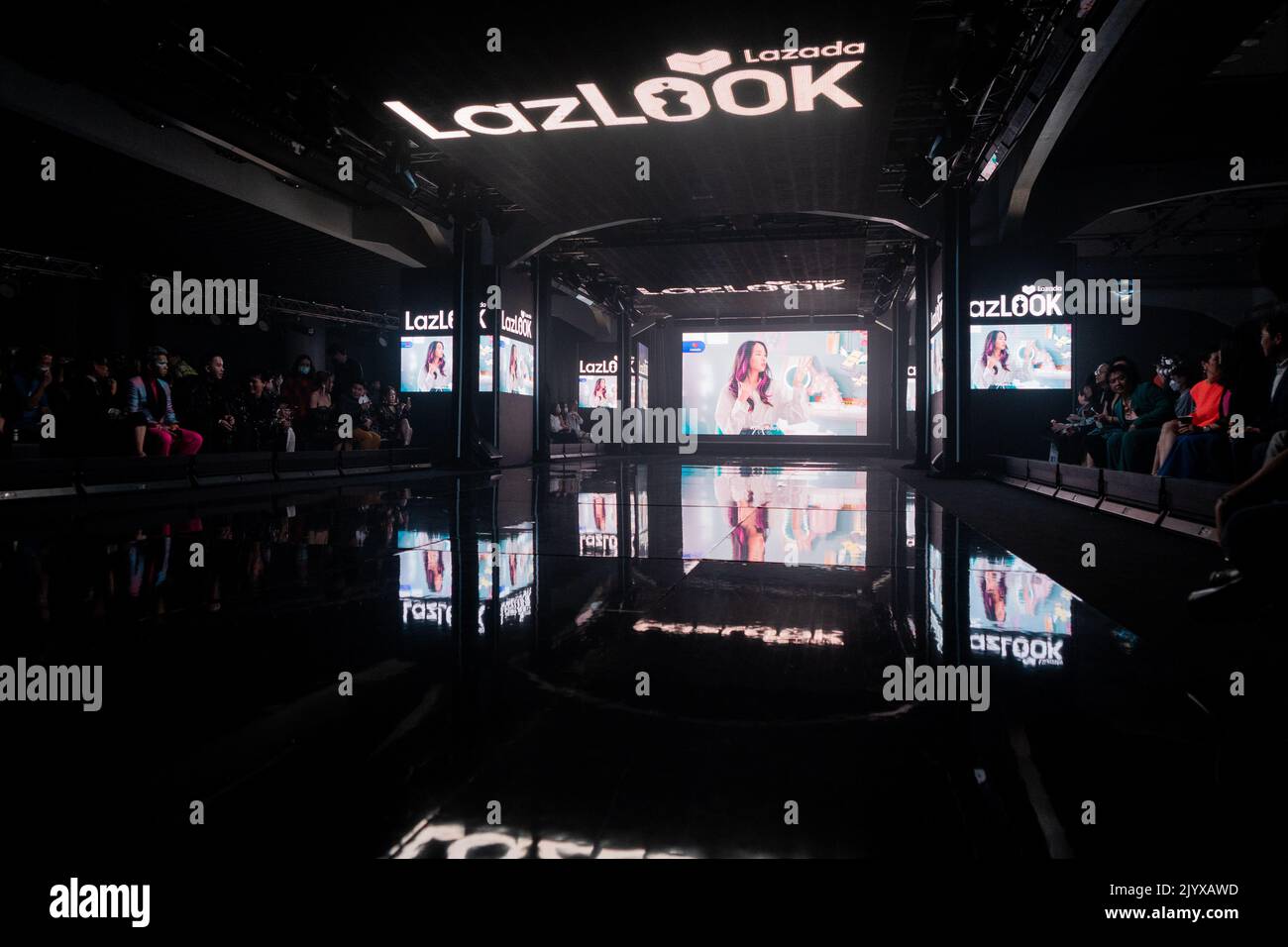 Large advertisements for Lazada, an online e-commerce giant, are seen ...